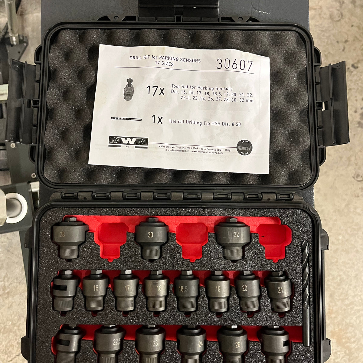 DRILL KIT FOR PARKING SENSORS (17 Sizes) – ADVCRS