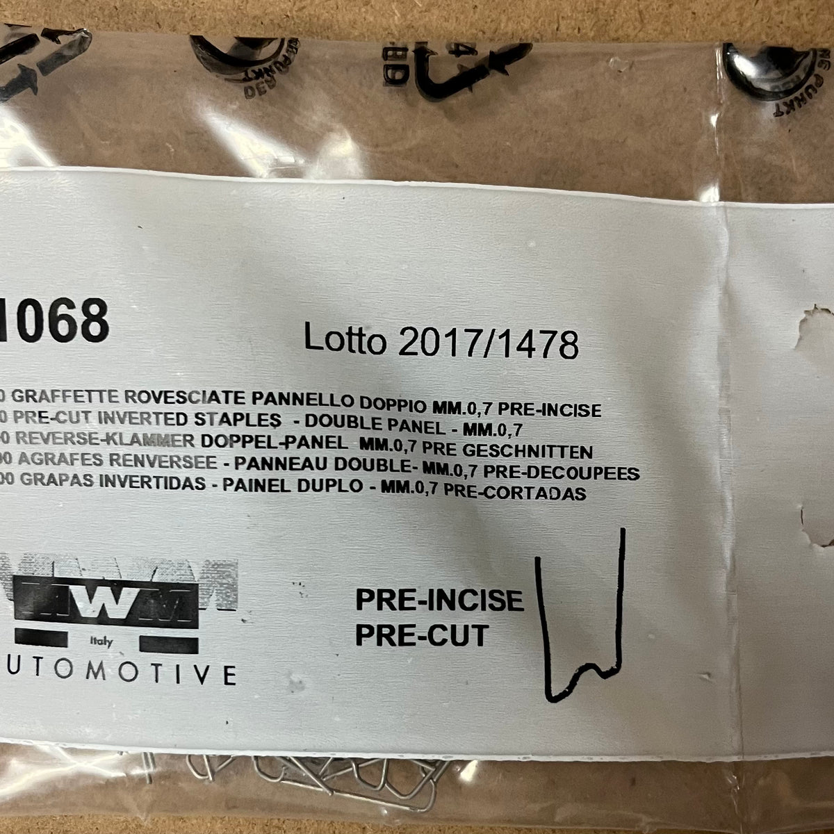 KIT 100 PRE-CUT INVERTED STAPLES - DOUBLE PANEL - MM0.7 – ADVCRS